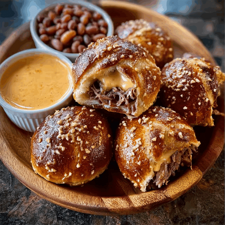 Smoked Brisket & Beer Cheese Pretzel Bombs – The Best Snack