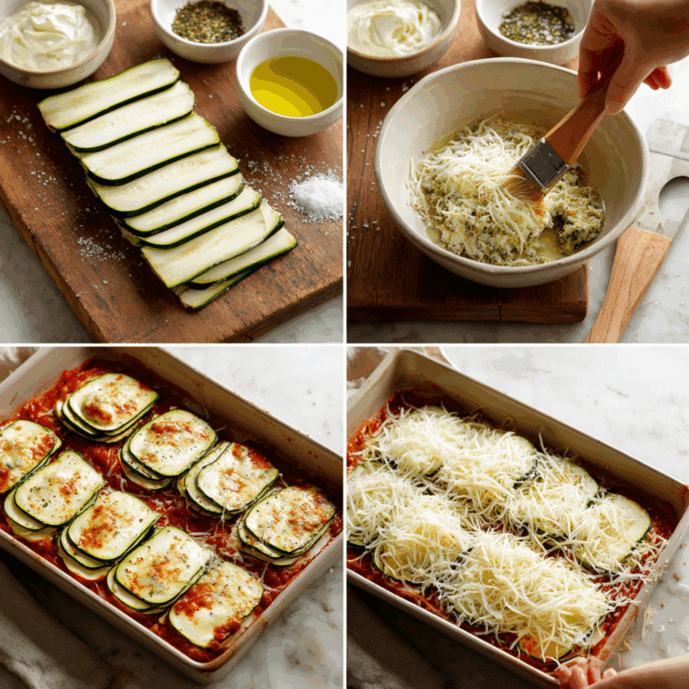 Layered Zucchini Ricotta Melts with Marinara – The Best Comfort Bake Ever