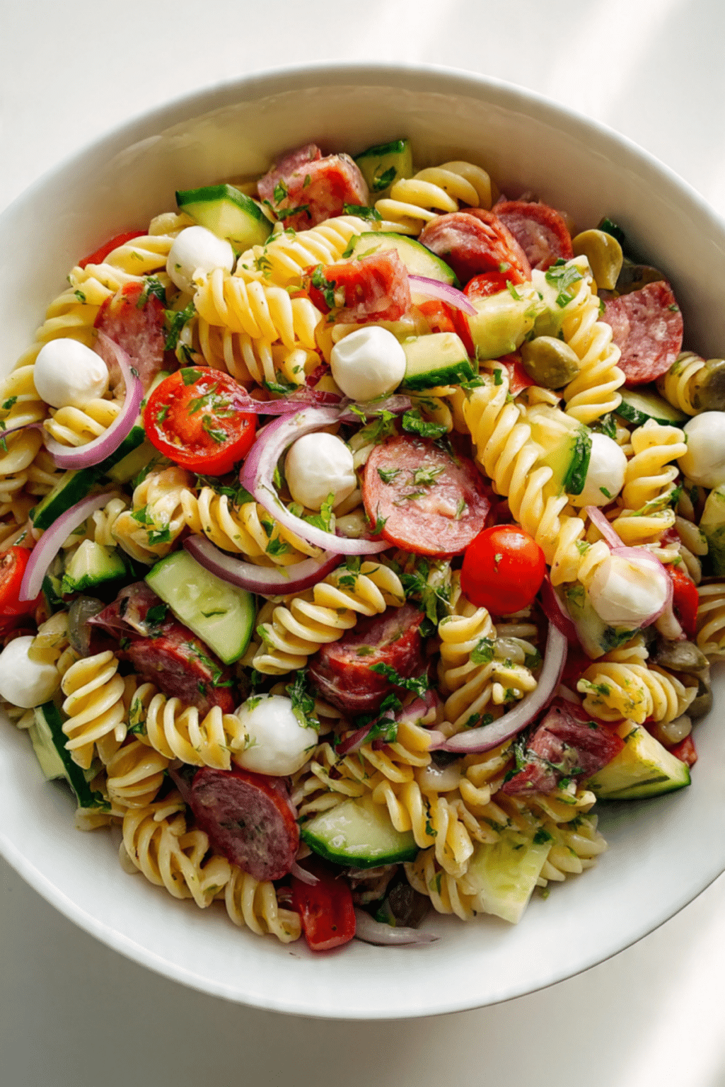 Kitchen Sink Pasta Salad - homeasyrecipes